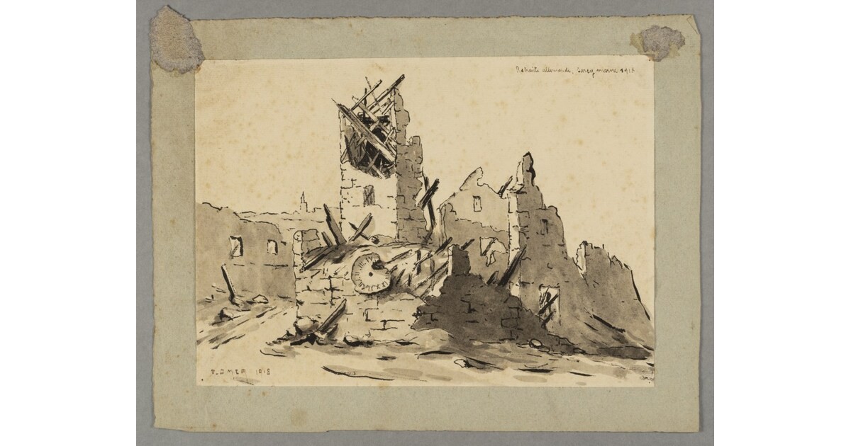 Sarcy en ruines, OMER - Portail officiel des Musées de Reims