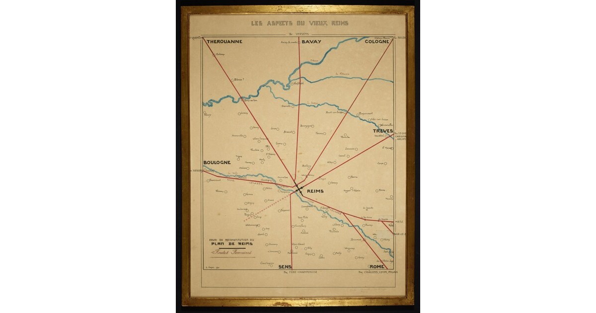 Plan topographique de Reims - essai de reconstitution des routes ...
