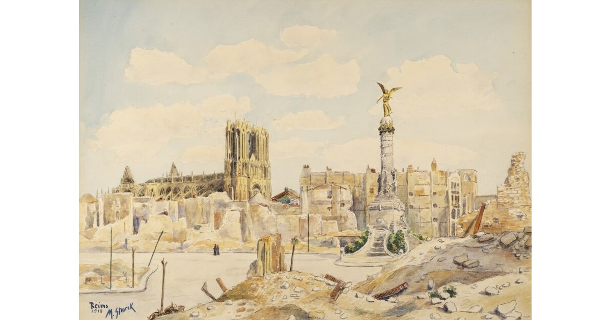 Place Drouet d’Erlon à Reims en ruines, SPORCK - Portail officiel des ...