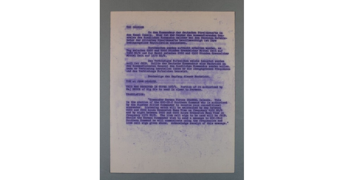 Message du SHAEF à l’armée allemande, Supreme Headquarters Allied ...