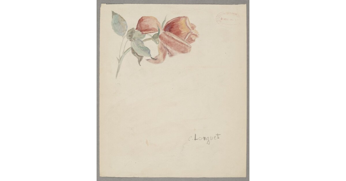 Étude de rose, LONGUET - Portail officiel des Musées de Reims
