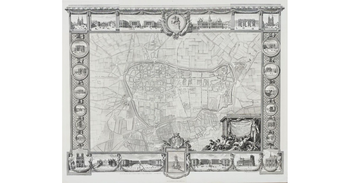 Plan général de Reims et de ses environs dédié au Roi, JAMAS - Portail ...