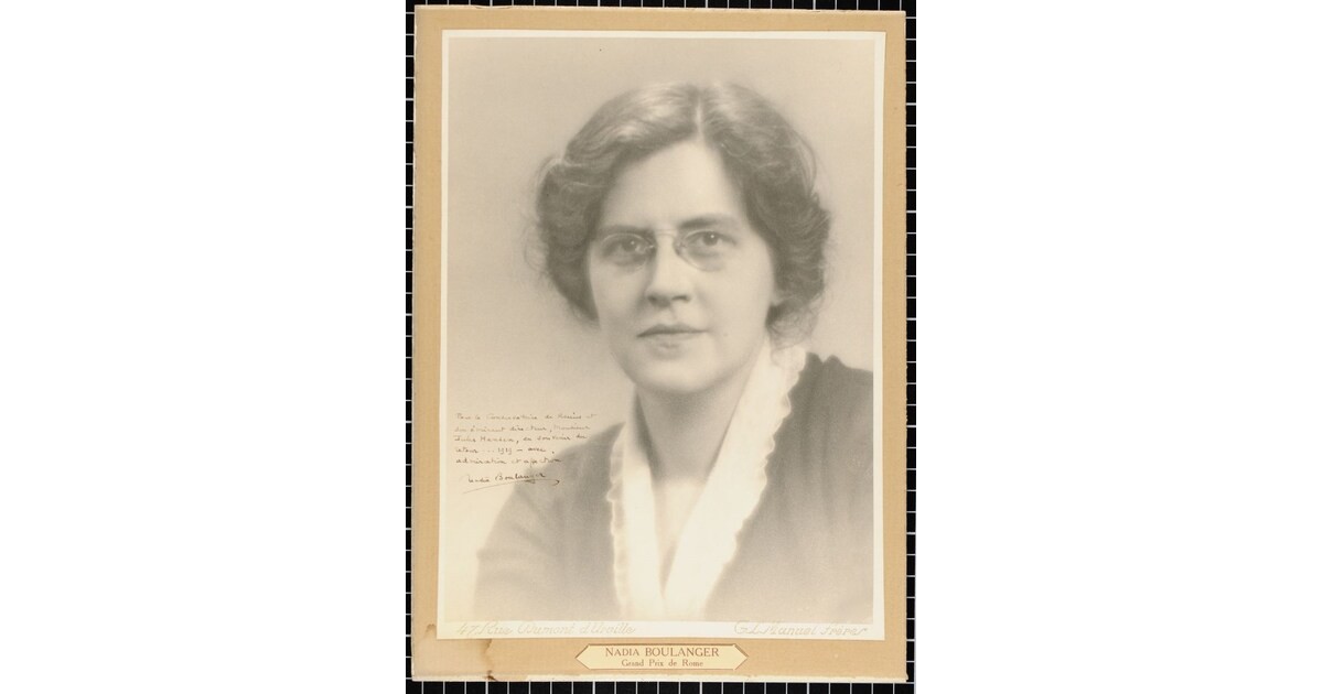 Portrait de Nadia Boulanger, G.L. MANUEL Frères - Portail officiel des ...