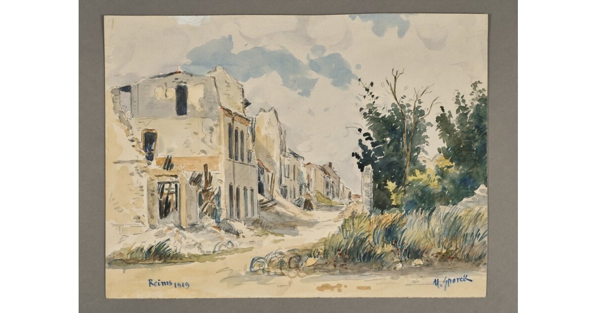 Rue de Reims en ruines, SPORCK - Portail officiel des Musées de Reims