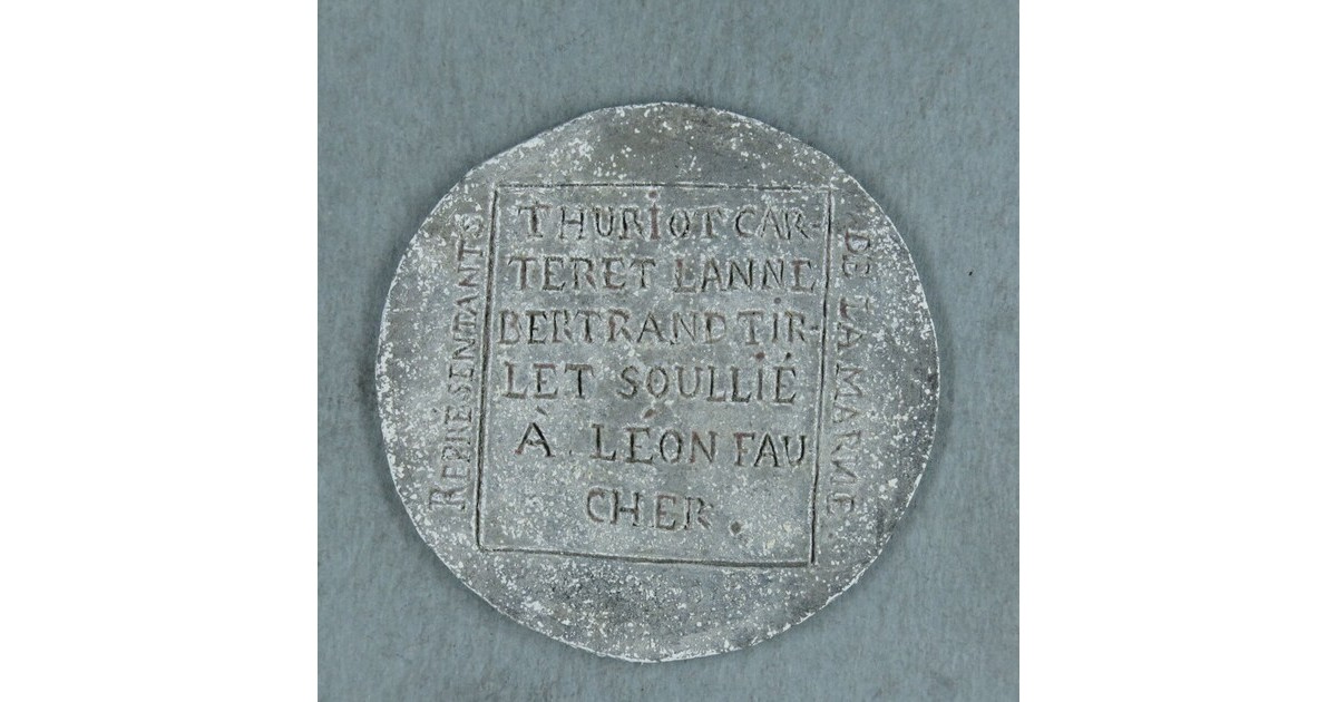 Médaille relative aux députés de la Marne dévoués à Léon Faucher en ...