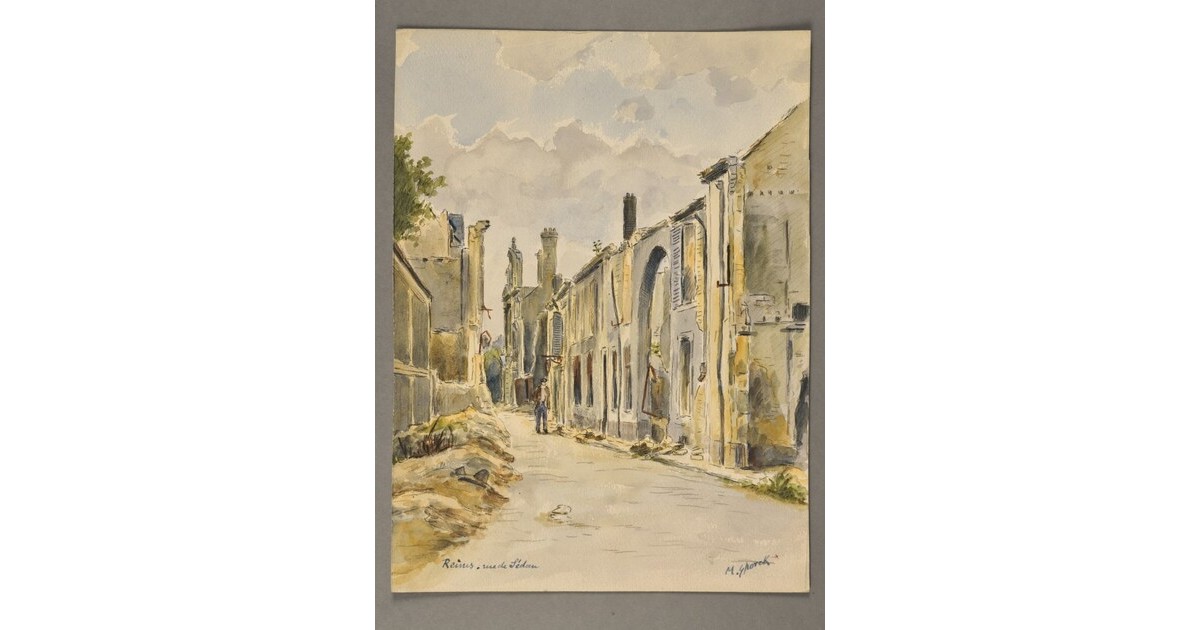 Rue de Sedan à Reims en ruines, SPORCK - Portail officiel des Musées de ...
