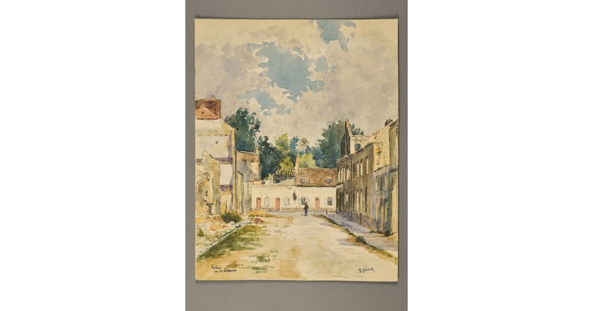 Rue de Soissons à Reims en ruines, SPORCK - Portail officiel des Musées ...
