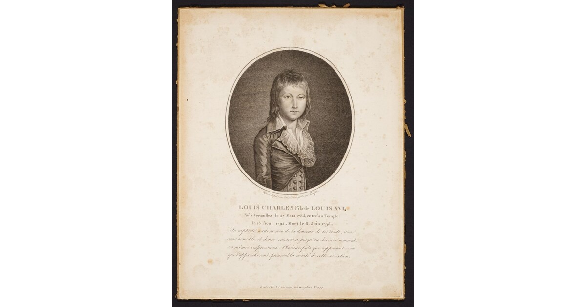 Portrait de Louis Charles, Fils de Louis XVI, ANONYME FRANCAIS 18ème ...