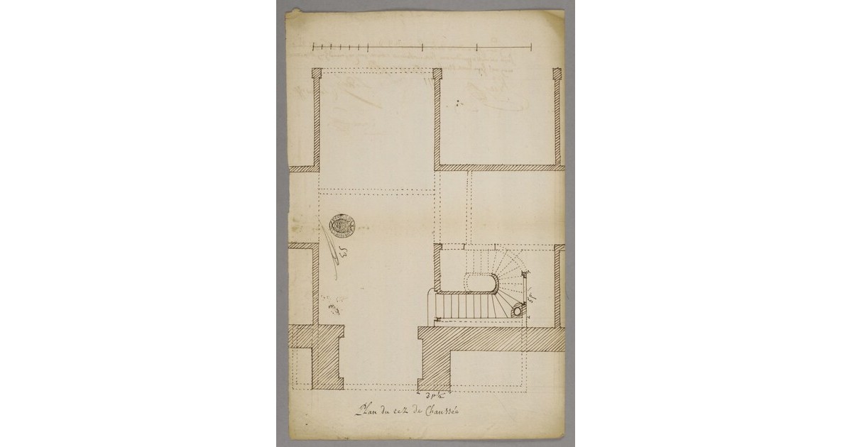 Plan d’une maison, ANONYME FRANCAIS 18ème siècle - Portail officiel des Musées de Reims