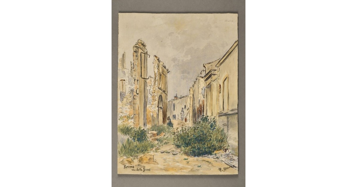 Rue de la Grue à Reims en ruines, SPORCK - Portail officiel des Musées ...