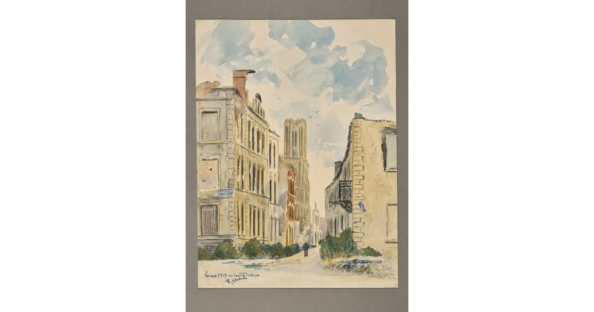 Rue Eugène-Desteuque à Reims en ruines, SPORCK - Portail officiel des ...