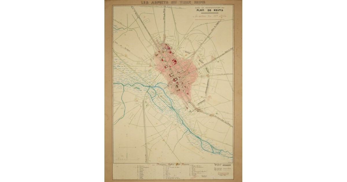 Plan topographique de Reims -au milieu du IIIe siècle, KALAS - Portail ...